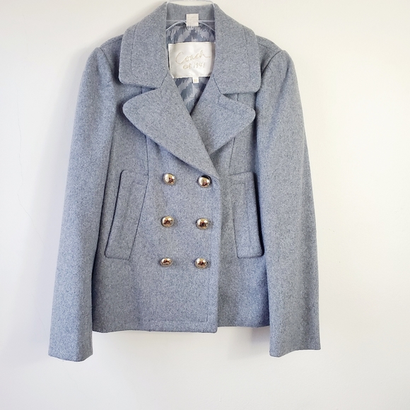 Coach | Jackets & Coats | Coach Double Breasted Heavy Wool Peacoat ...